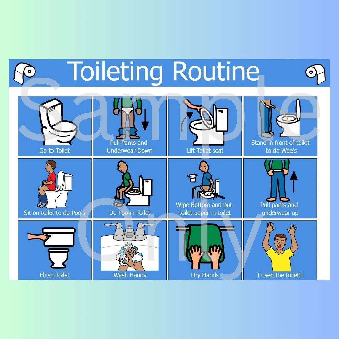 Toileting Routine - Laminated