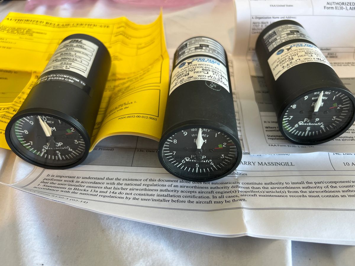 50-380035-1 Prop tachometer overhauled with 8130, sold each