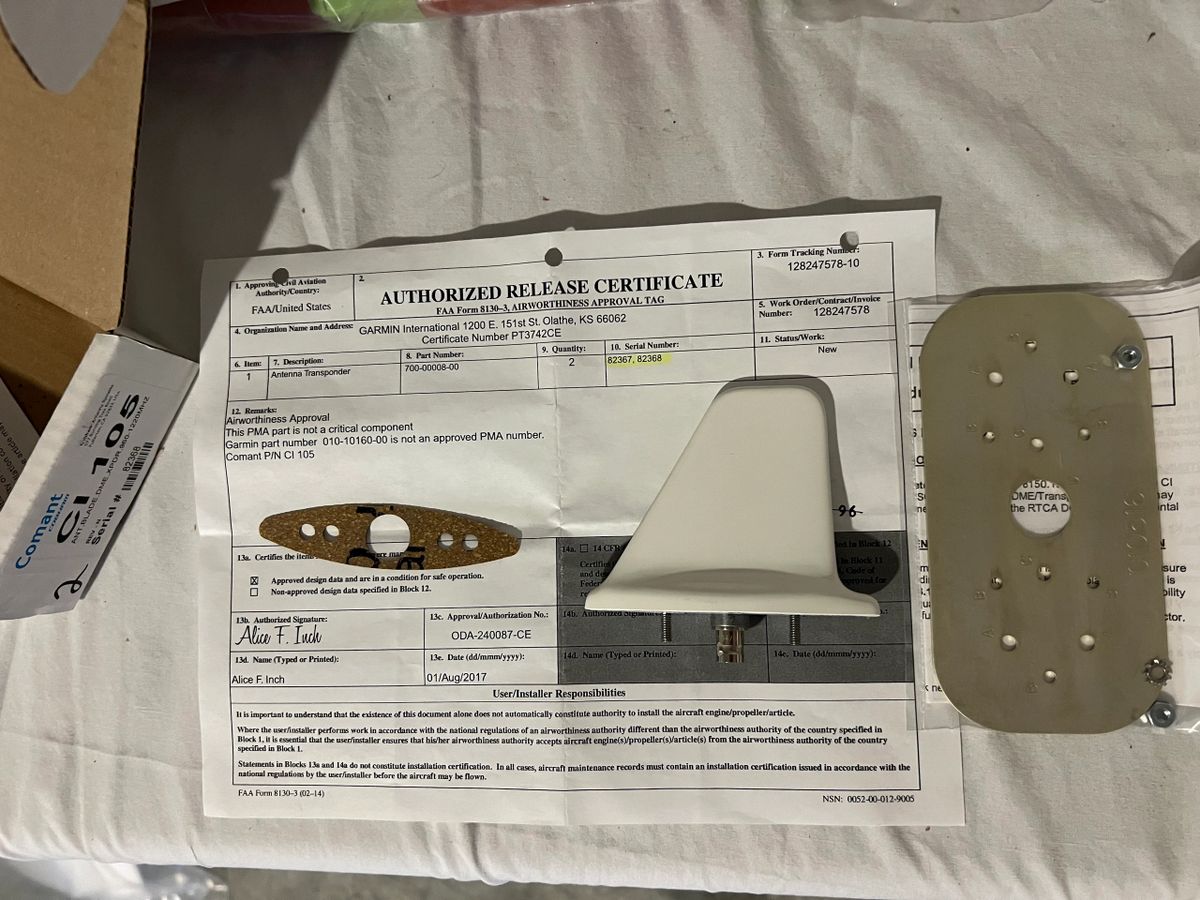 700-00008-00 Antenna new with 8130, CI105