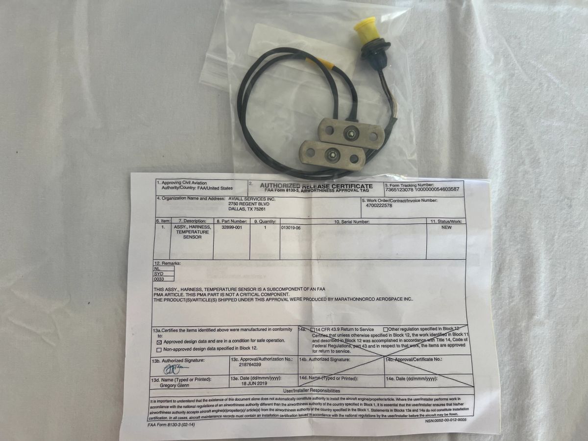 32899-001 Temperature harness assembly new with 8130
