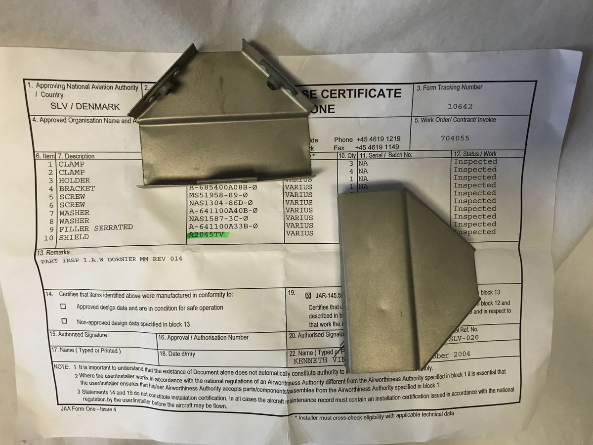 A2045TV Shield assembly new with JAA Form One
