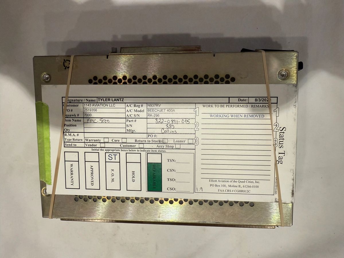 822-0891-005 Flight management computer FMC-5000 working as removed