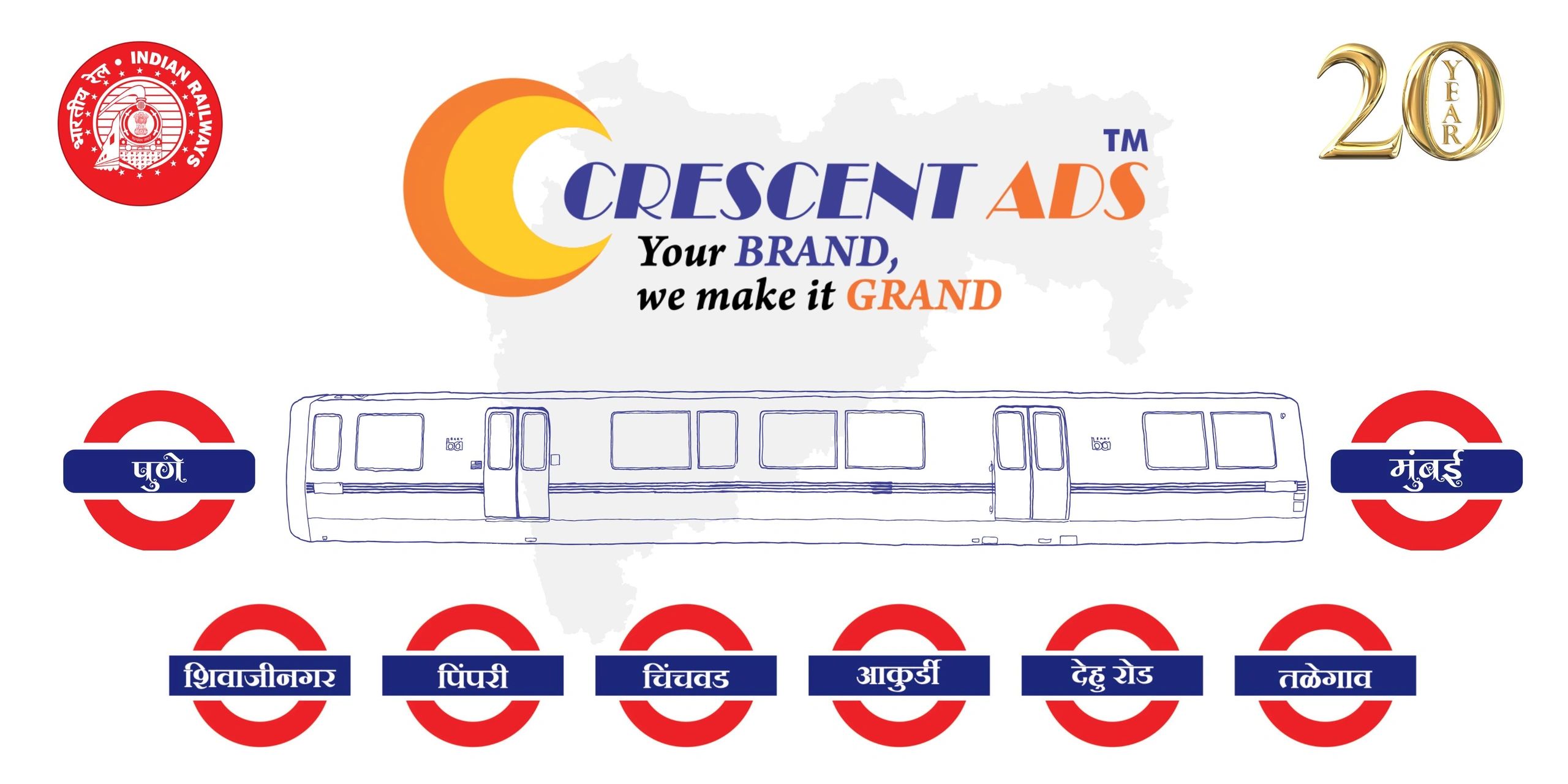Crescent Ads - Trusted by Brands. Powered by Railways.