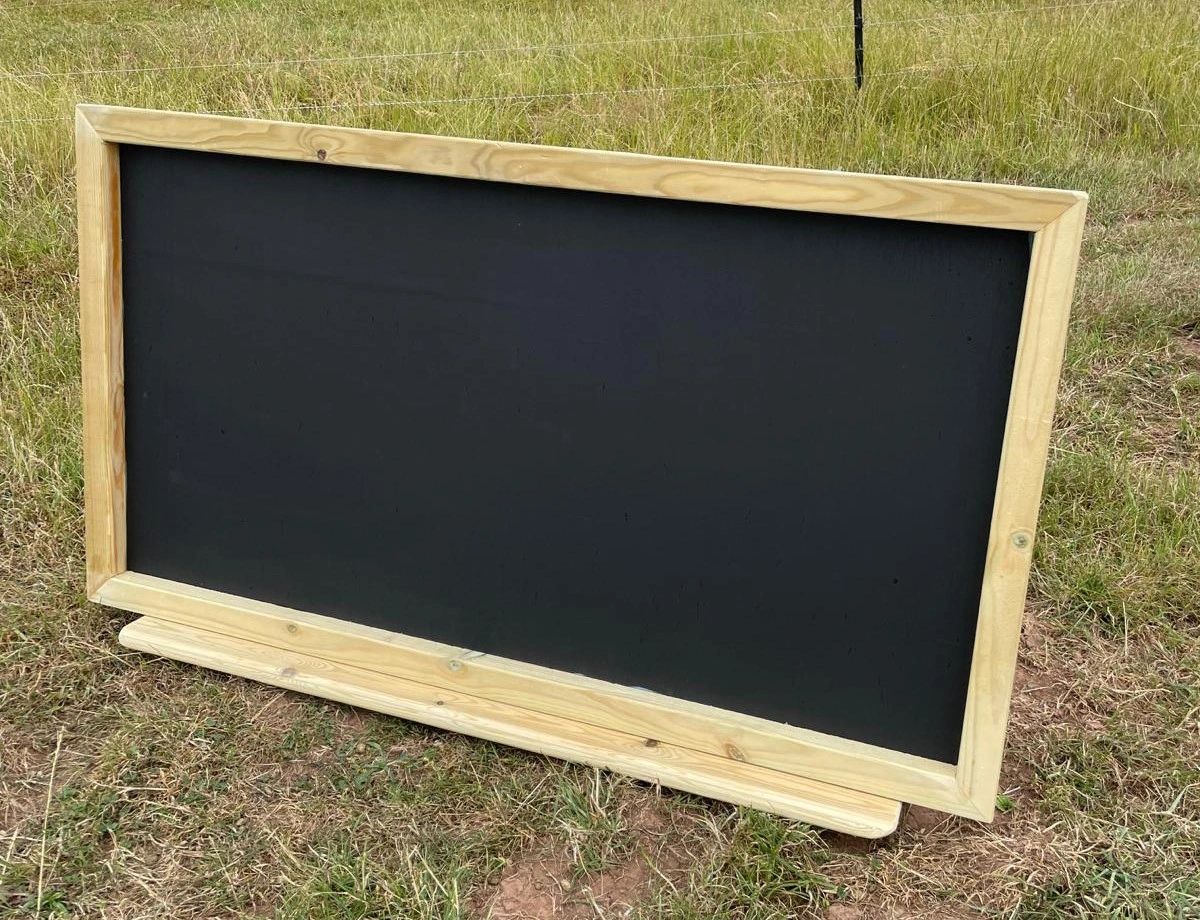 Large Framed Chalkboard with Chalk Ledge - Outdoor Play