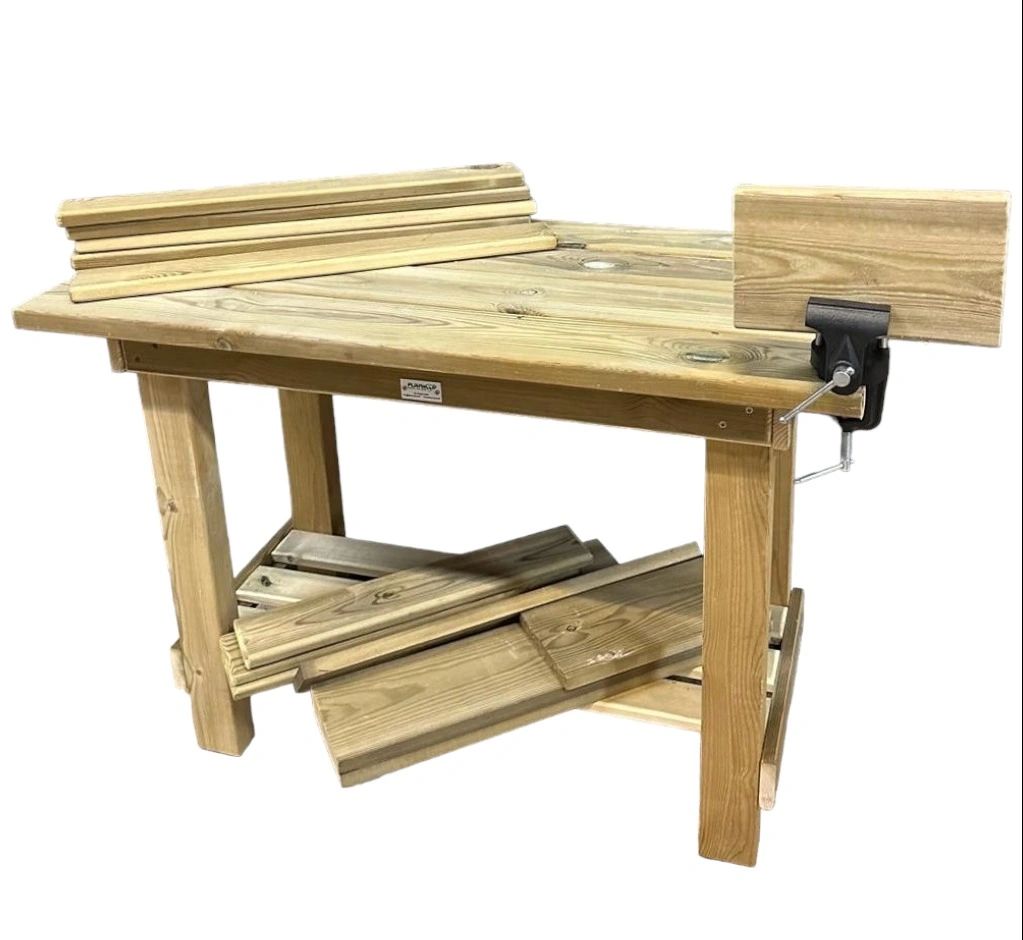 Outdoor Wooden Workbench with Vice