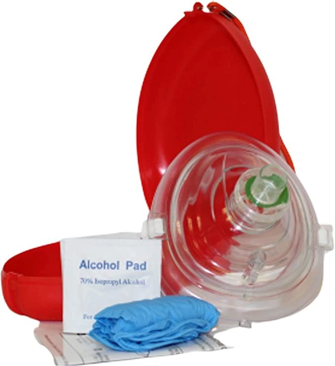 Medical CPR Rescue Mask, Adult/Child Pocket Resuscitator, Hard Case ...