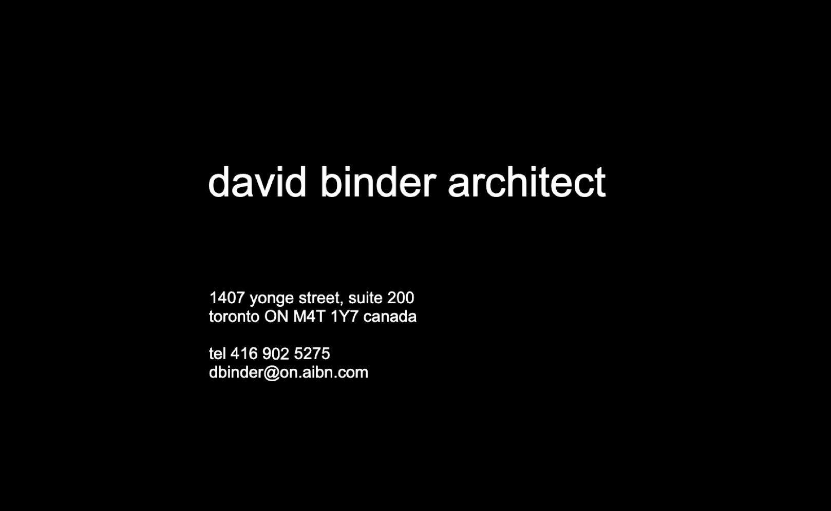 David Binder Architect
