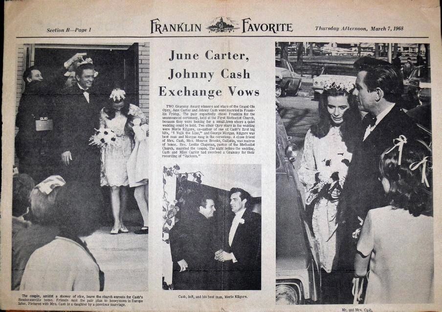 Johnny Cash And June Carter Proposal On Stage 1968