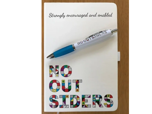 No Outsiders Book and pen