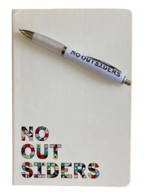 No Outsiders Book and pen