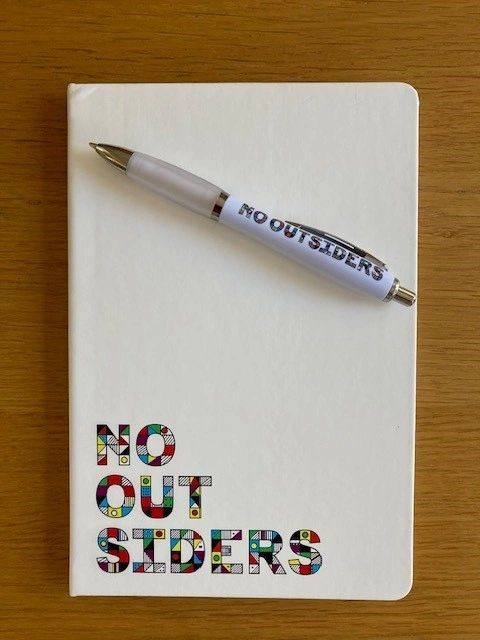 No Outsiders Book and pen