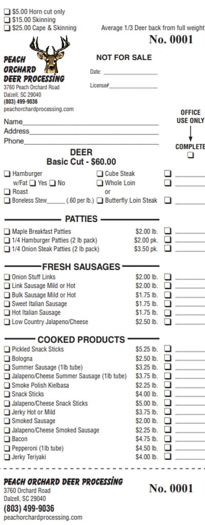 Deer | Peach Orchard Deer Processing