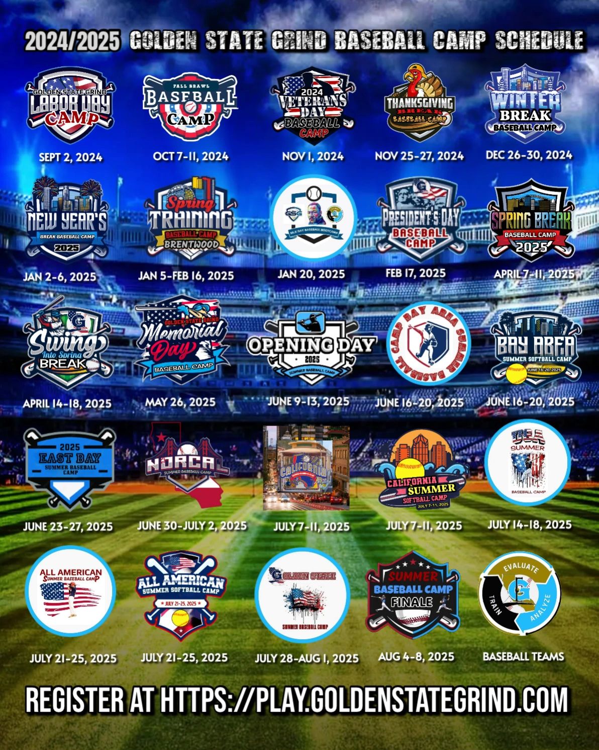 GOLDEN STATE GRIND - Baseball Camps Near Me, Youth Baseball Camps, Baseball Tryouts