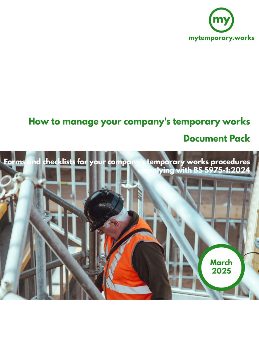 How to manage your company's temporary works Document Pack