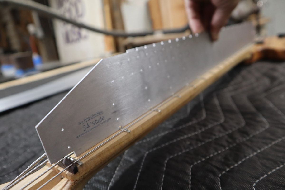 Notched Fret Ruler AND Cutting Guide - Bass and Guitar Scales