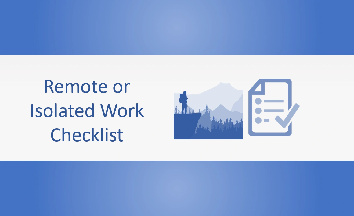 Free Remote or Isolated Work Checklist