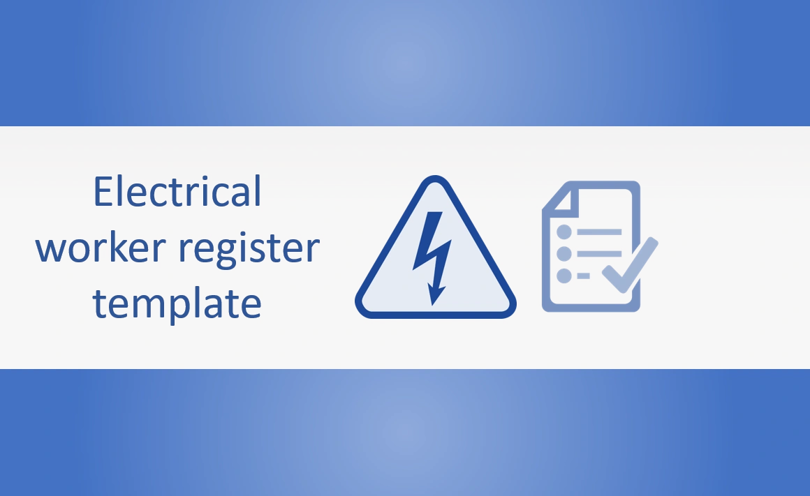 Free Electrical Worker Register Template