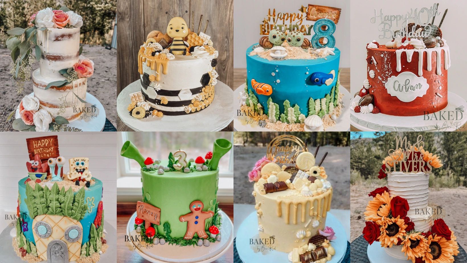 Order Custom Cakes Online | Baked by Bee Rad