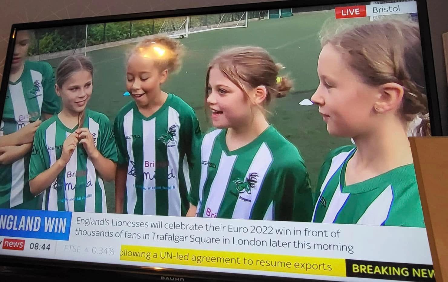 England bring it home and Warmley Rangers Girls - now on TV!