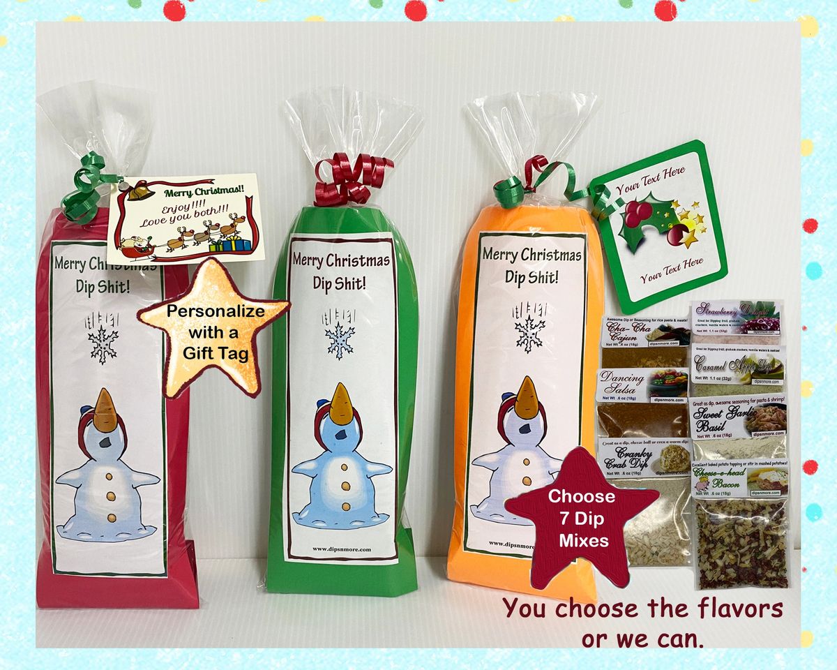 7 Dip Mixes, Merry Christmas Dip Shit,Funny Christmas Gift, gag gift ...
