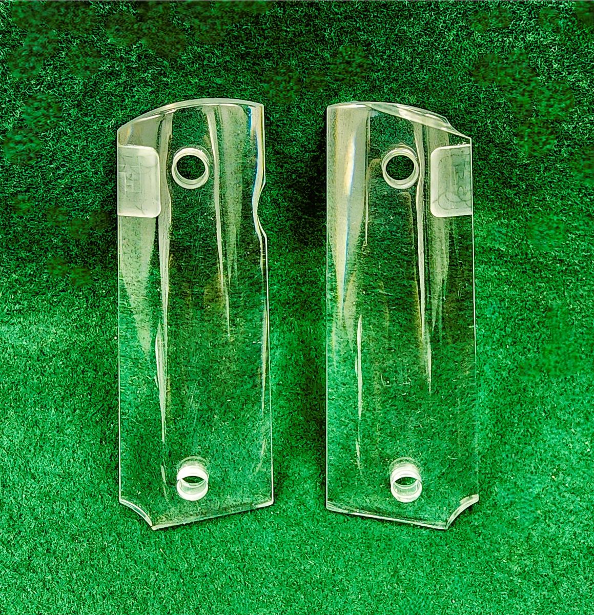 1911 Clear Transparent Grips 38 Super .38 45 - "SWEETHEART GRIPS"