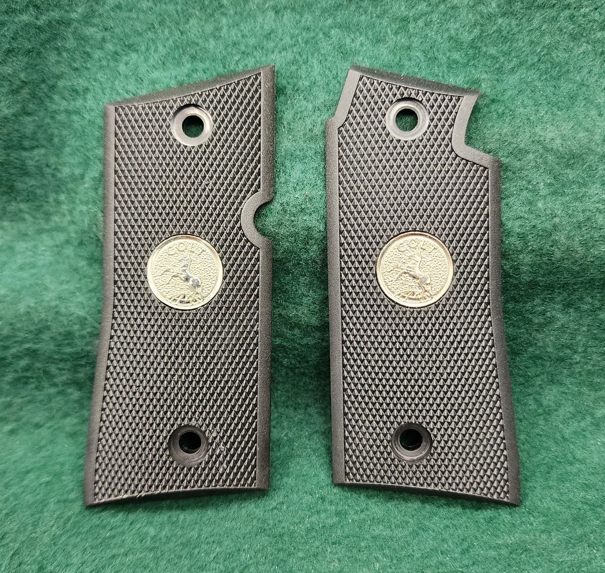 Mustang .380 PocketLite Black Polymer Grips with Colt Silver Medallion
