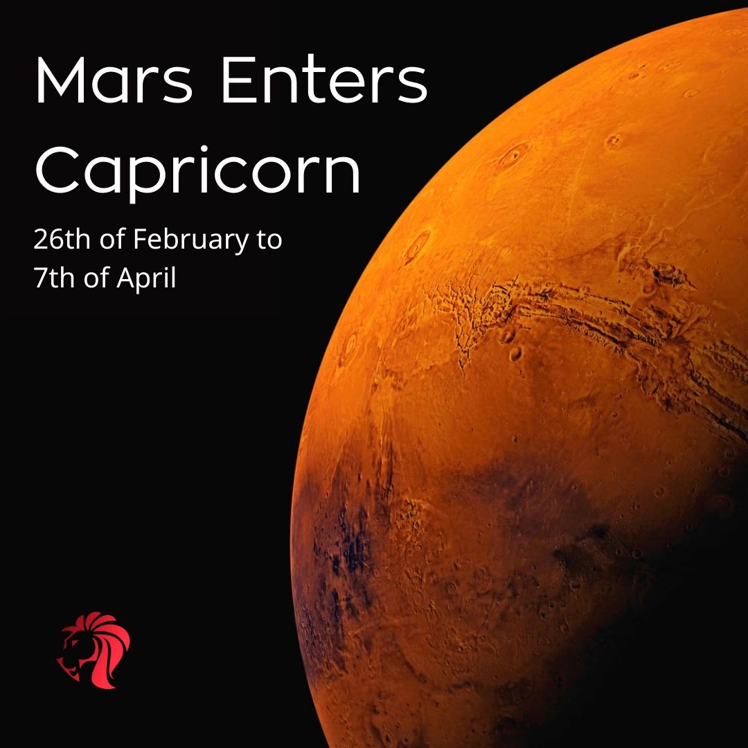 Mars enters Capricorn