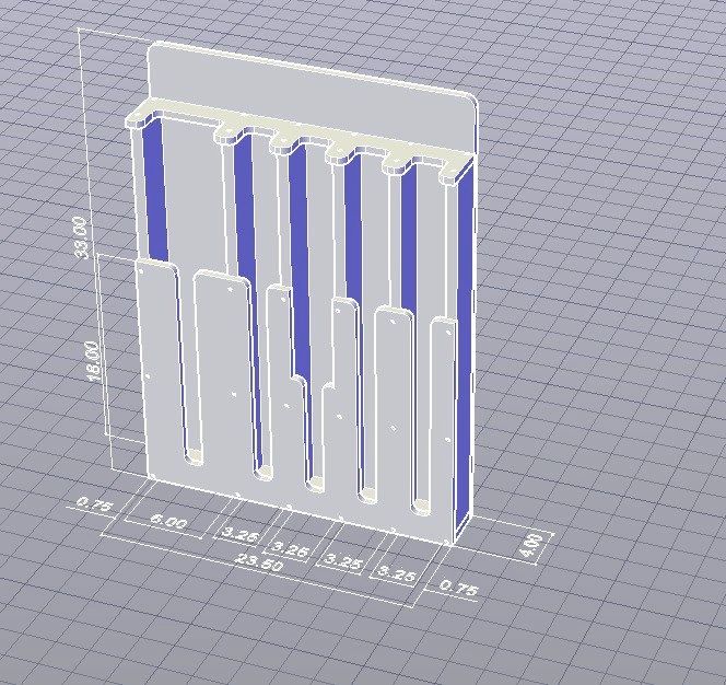 PVC Speargun Rack for 5 Spearguns (1 spot for speargun w/reel)