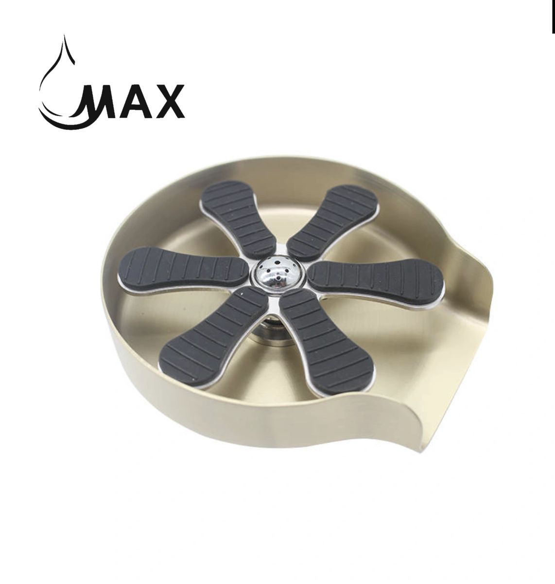 Glass Rinser Brushed Gold Finish Metal