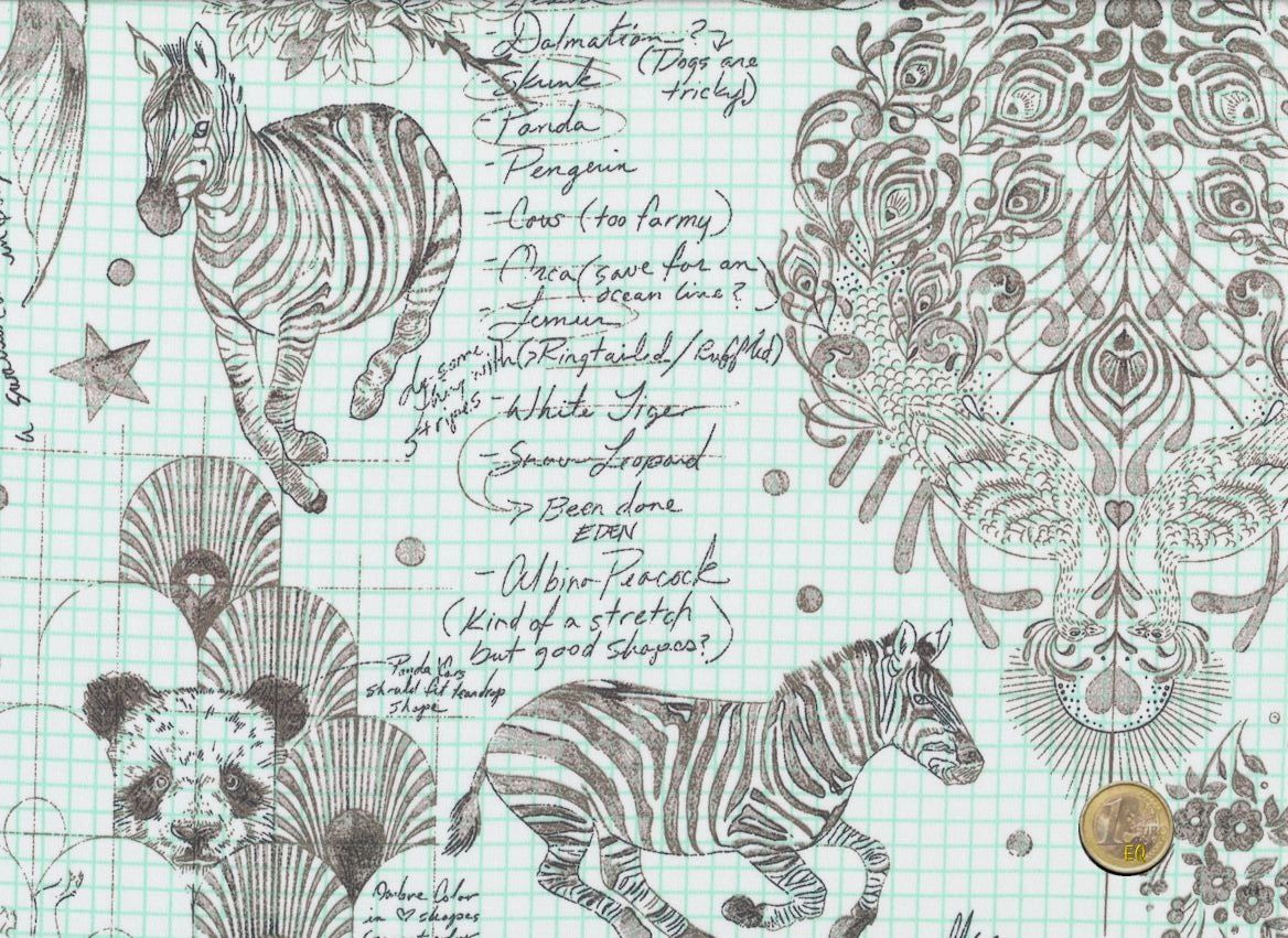 Tula Pink - Sketchyer Paper - Line Work - Wideback