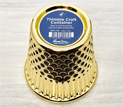 Giant Thimble Craft Container Yellow Gold
