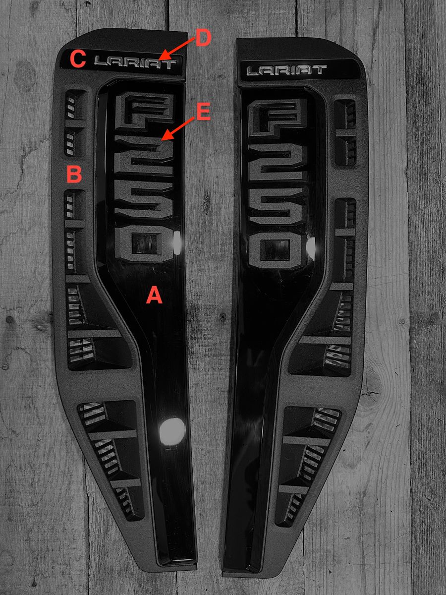 2023+ Ford Superduty Fender Emblems - Custom Painted