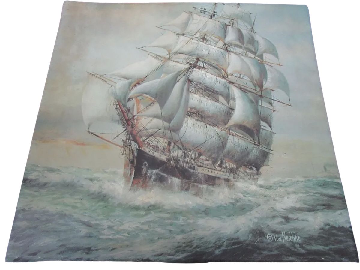 1960s Ernest Von Neschke Maritime Print
