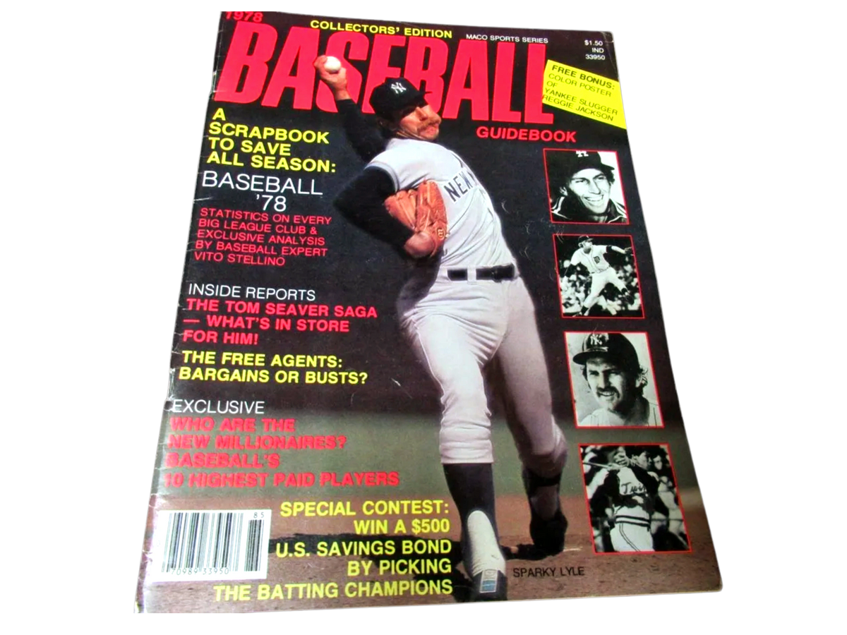 1978 Baseball Guide Book Collectors' Edition Reggie Jackson Poster
