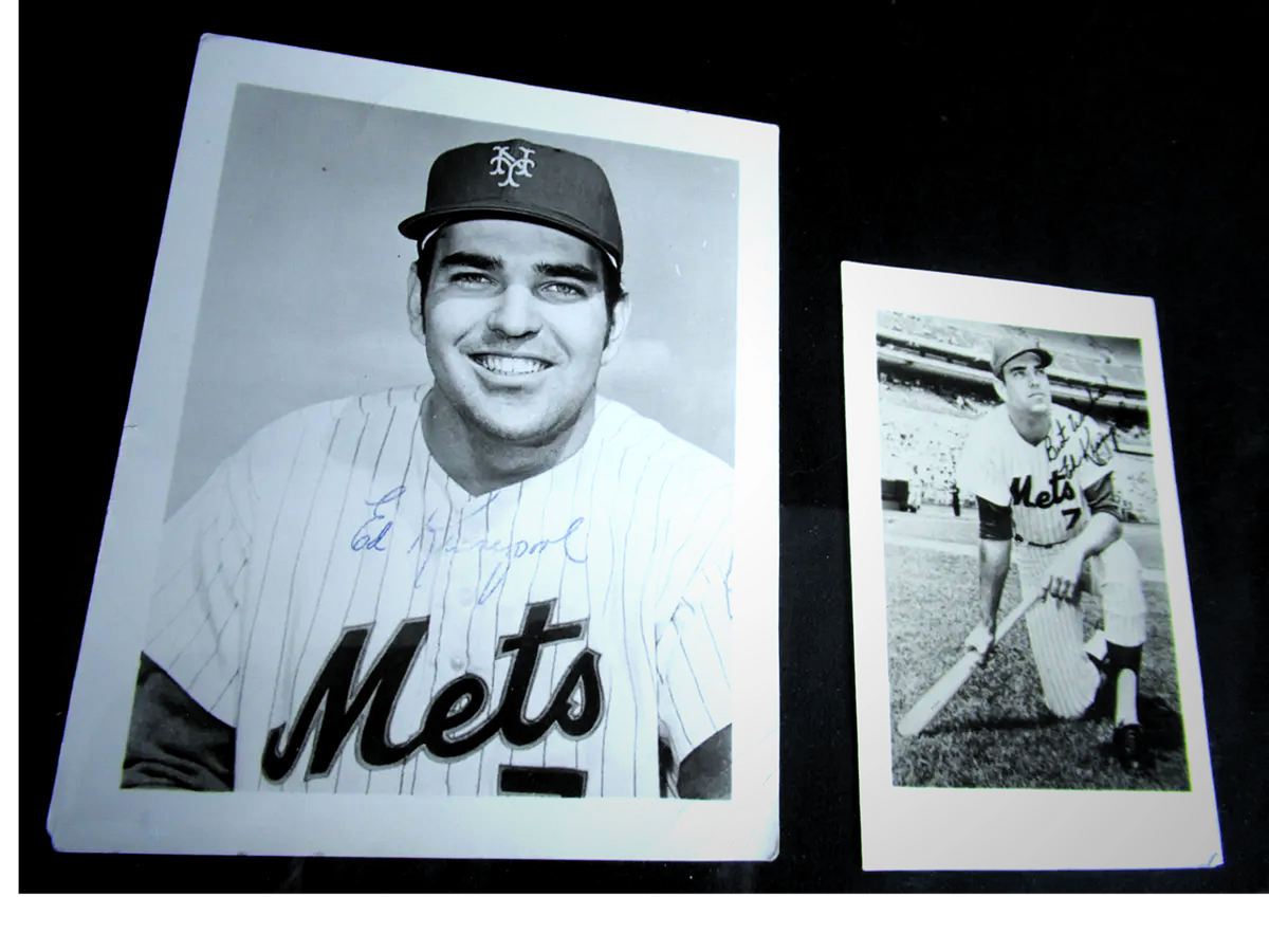 1960s New York Mets Baseball Legend Ed Kranepool Autographed Photographs