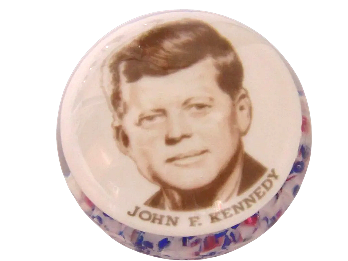 Signed & Dated 1963 Local Corning N.Y. Whimsy Glass John F. Kennedy ...