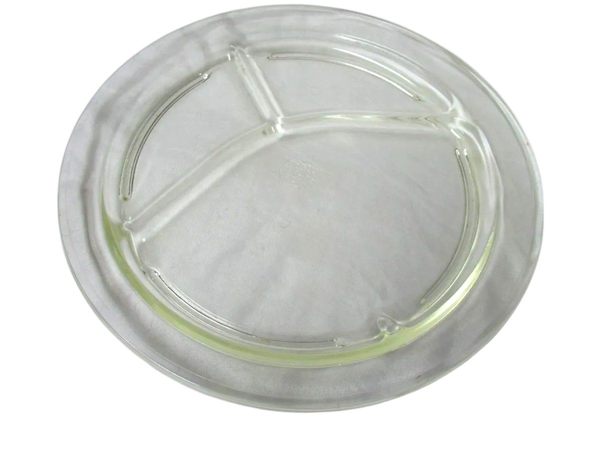 Vintage Pyrex Glass 10 3/4" Divided Plate
