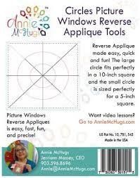 Circle Picture Window Reverse Appliqué Tools from Annie McHugs