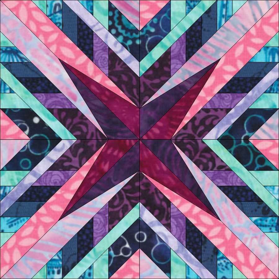 Cherokee Star Quilt Block Mania December Block