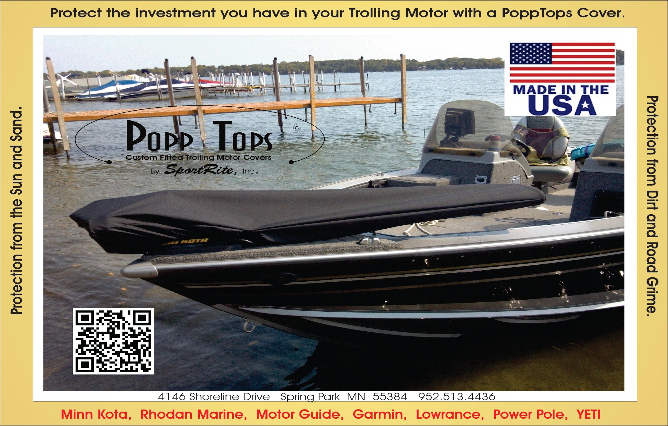 High-Quality Trolling Motor Covers | PoppTops Custom Covers