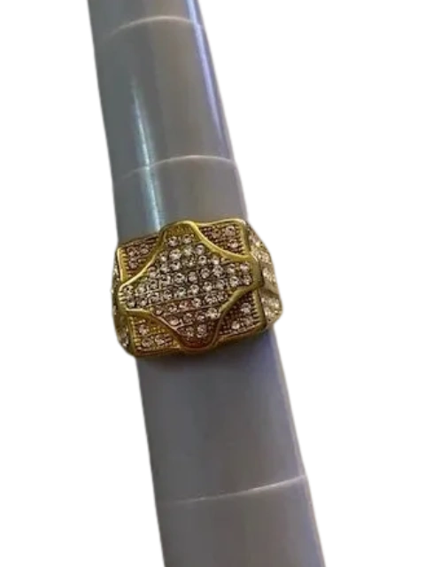 Men's Gold tone Cubic Zirconia Ring