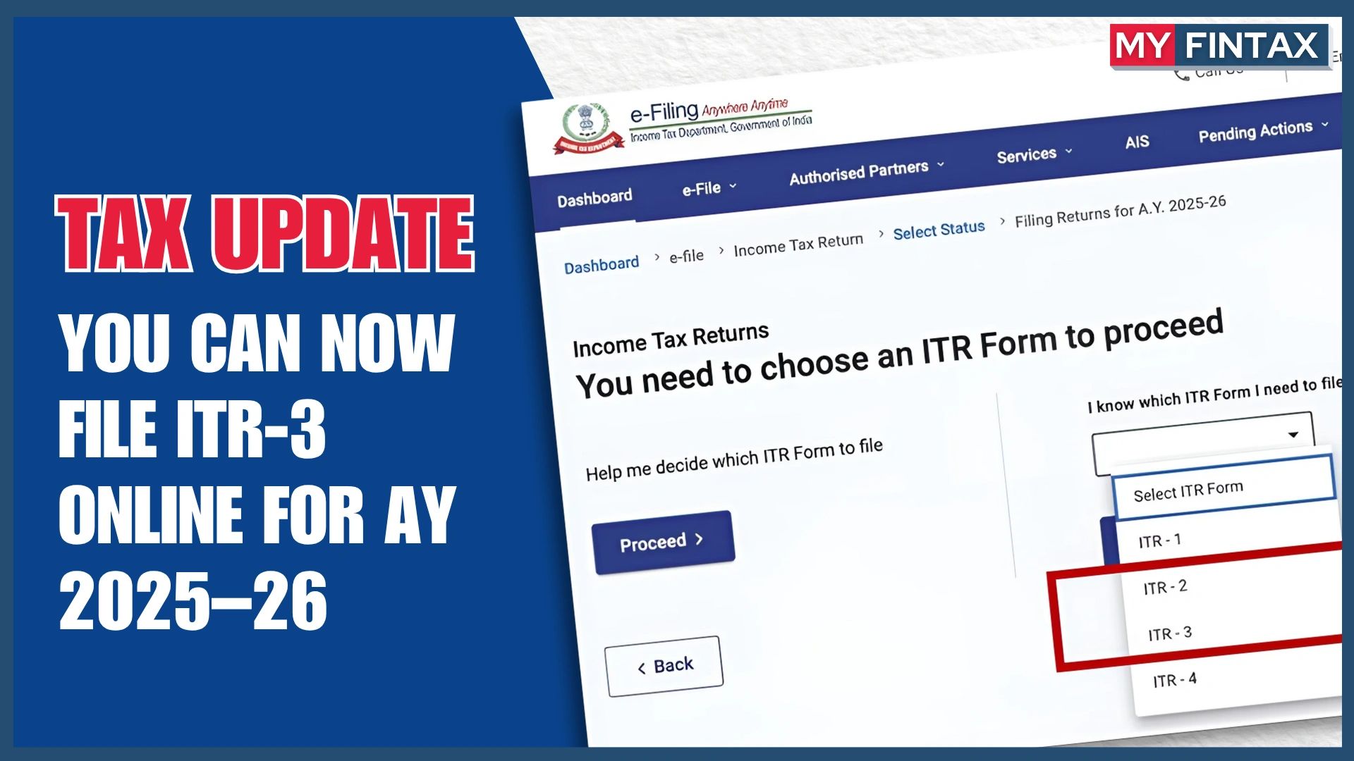 Tax Update: You Can Now File ITR-3 Online for AY 2025–26