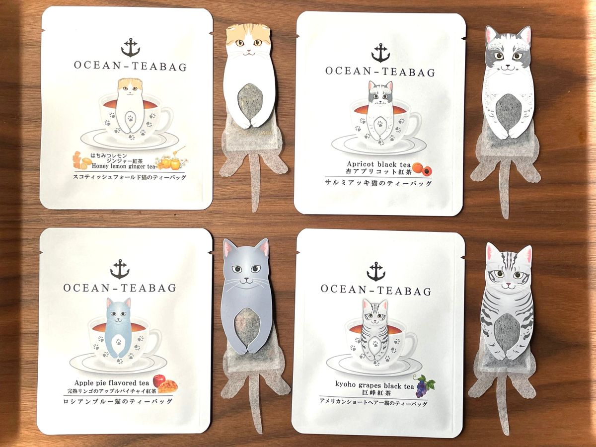 New Japanese Cat Tea Bag Gift Set