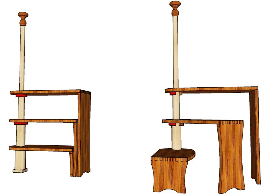 079 Curved Step Stool