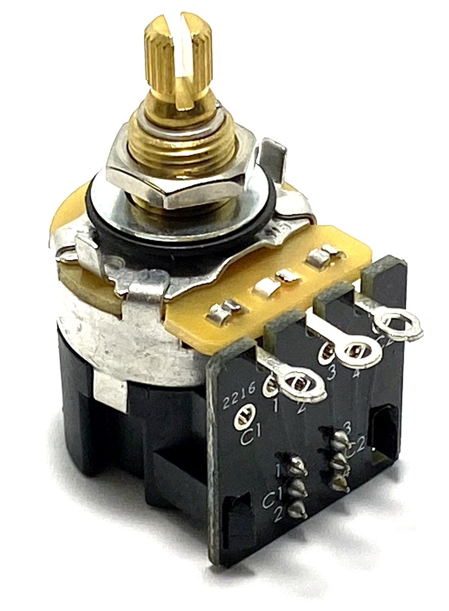 CTS Push Pull Control Pot, Large Long ~ Quarter Size, Long Brass Shaft ...