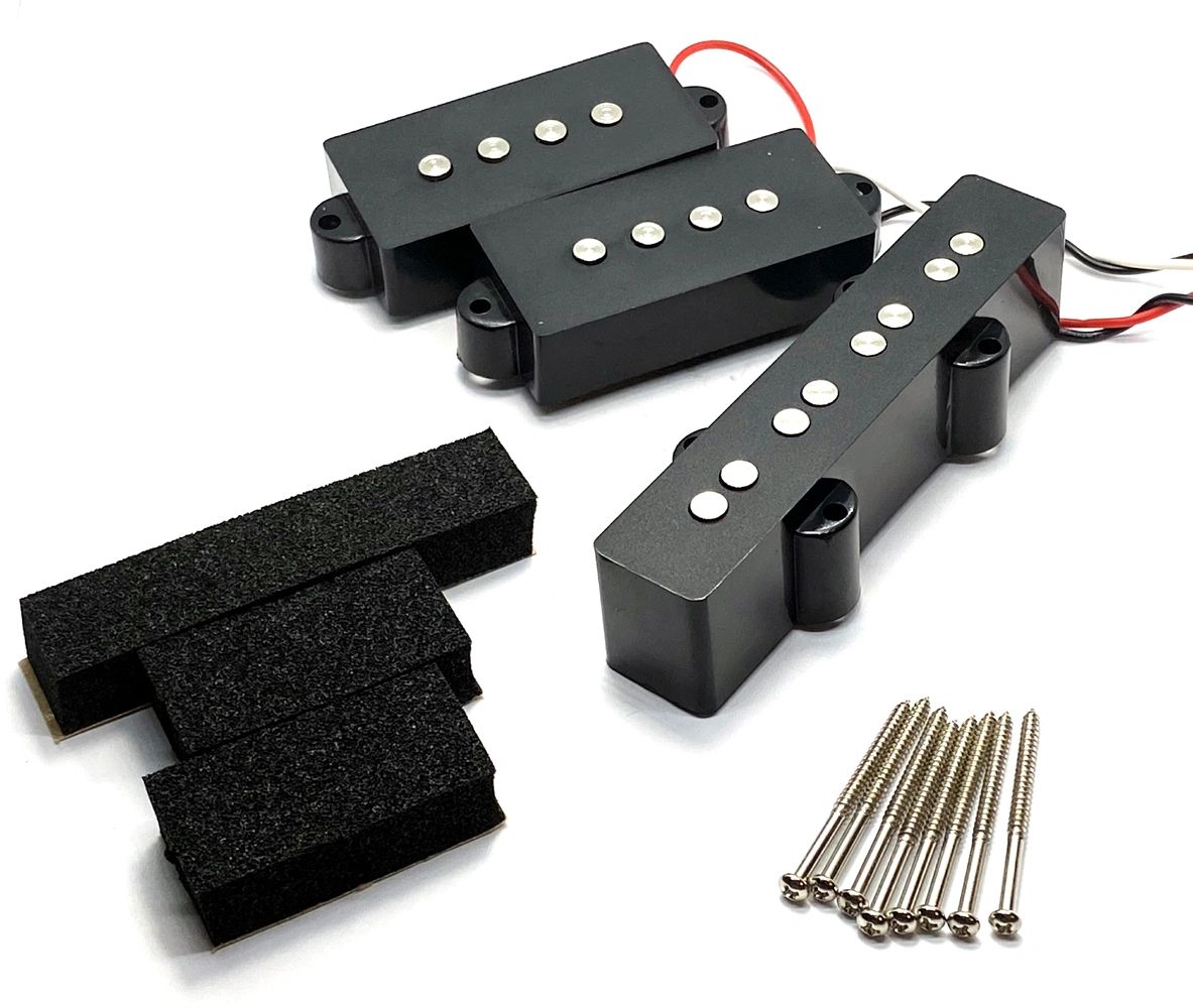 Standard PJ Bass Pickup Set, Jazz Bridge + Split P Set, 4 String ...