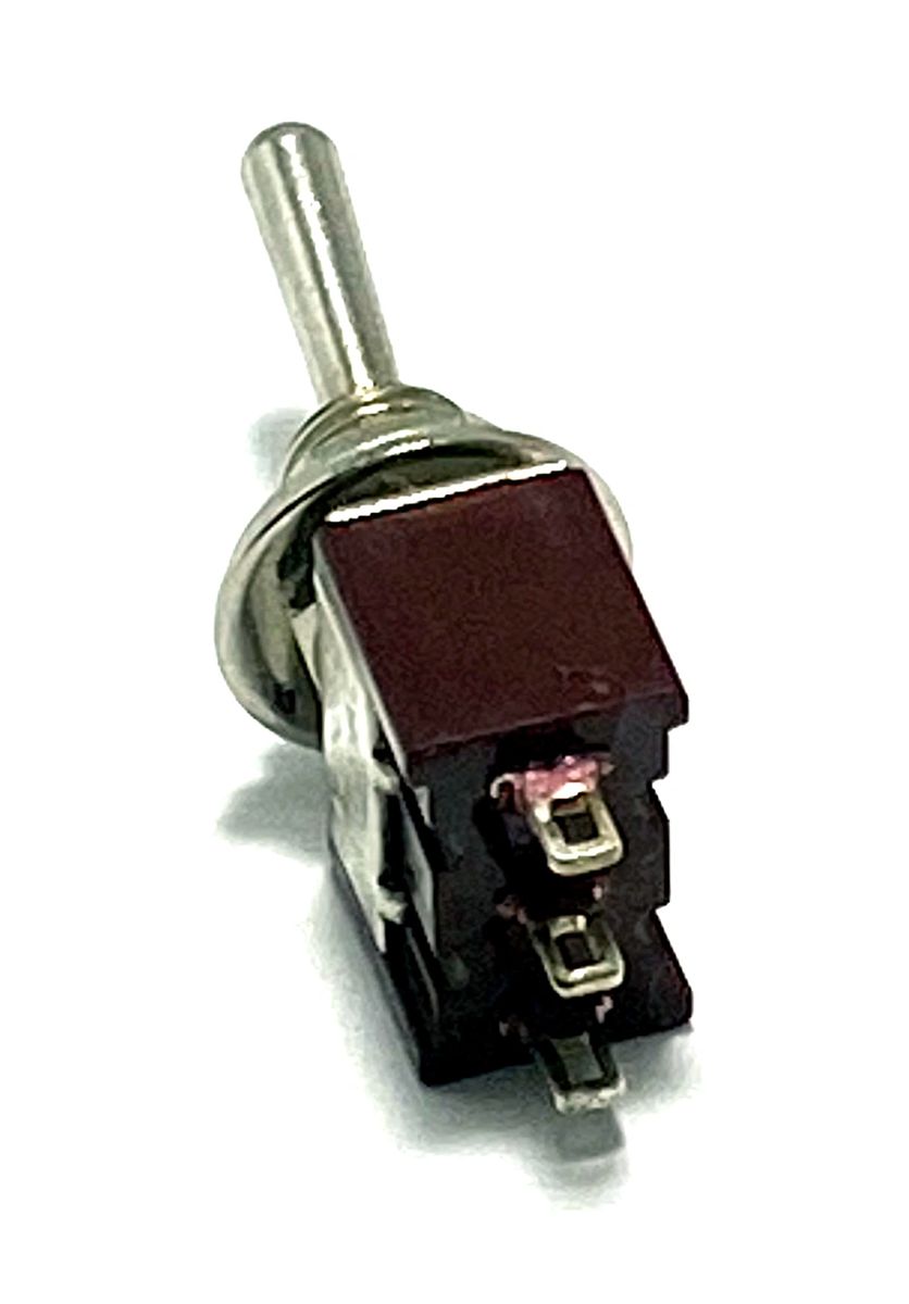 2-Way Mini Switch, On-On SPST 2W Toggle Style Selector ~ Chrome