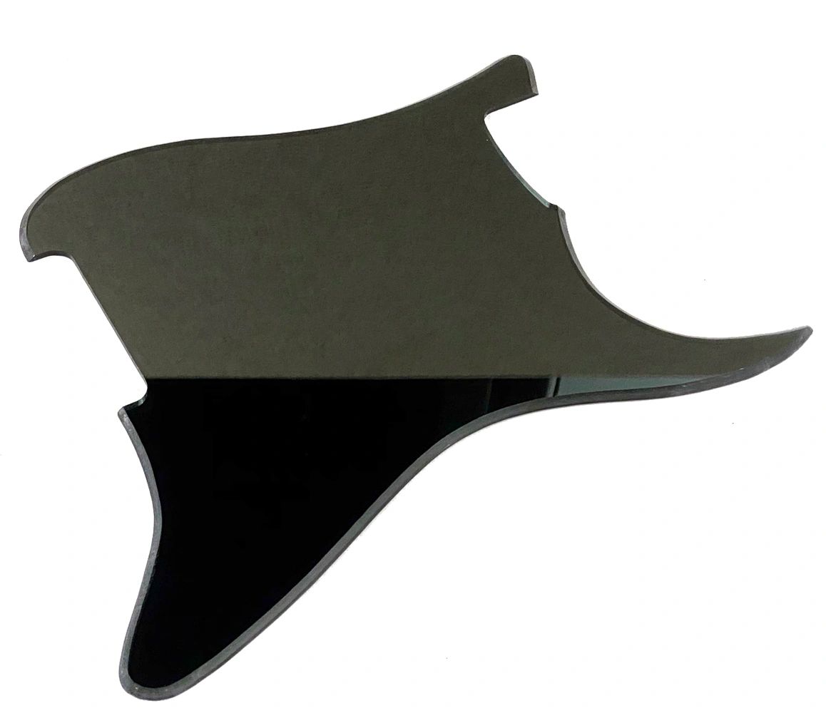 Blank Strat Pickguard, Custom Specialty Material ~ Mirror Black