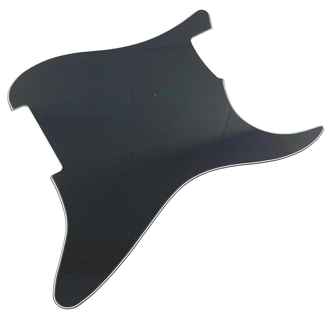Blank Strat Pickguard ~ Black (Black-Aged-Black)