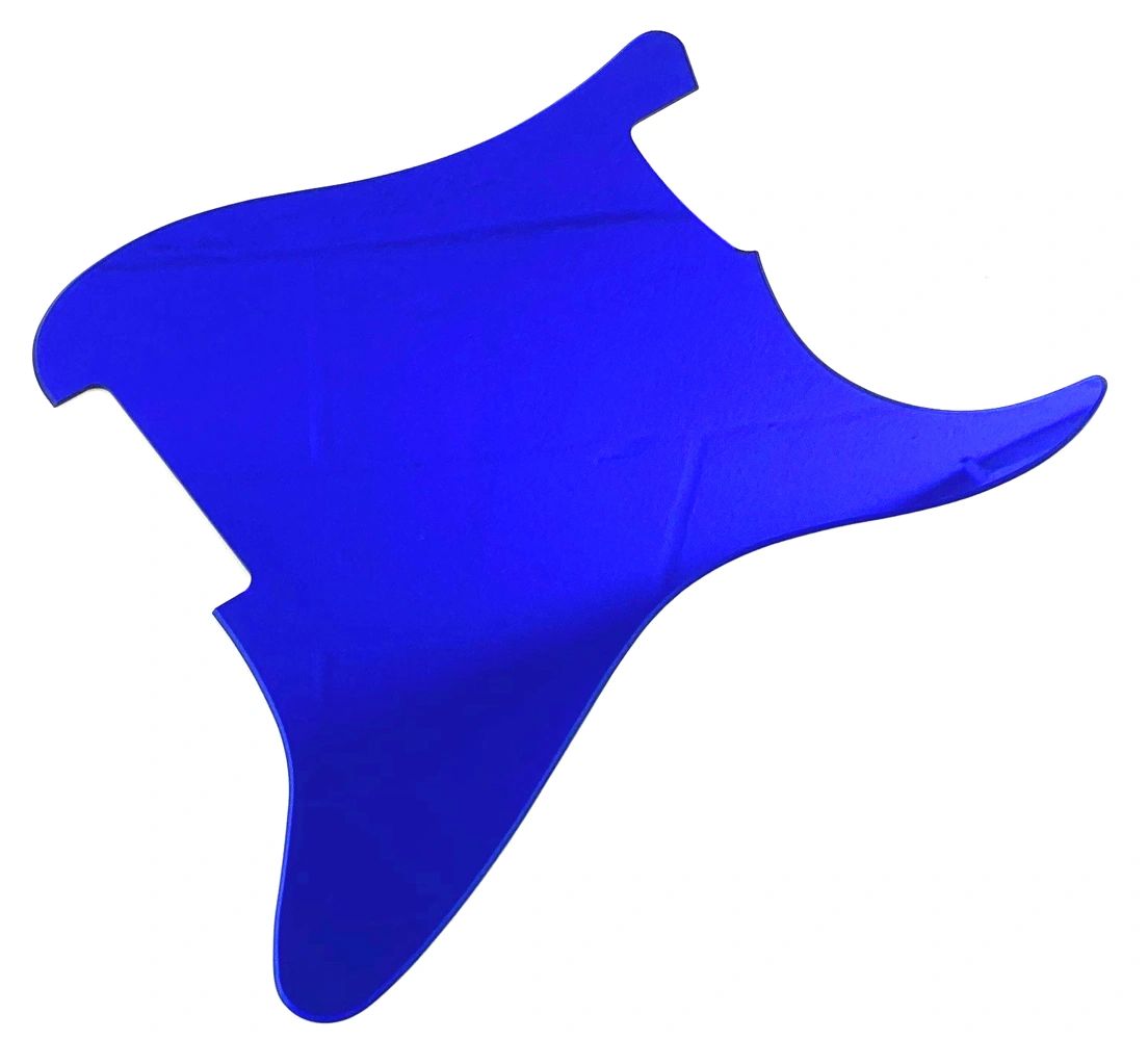 Blank Strat Pickguard, Custom Specialty Material ~ Mirror Blue II (Dark ...